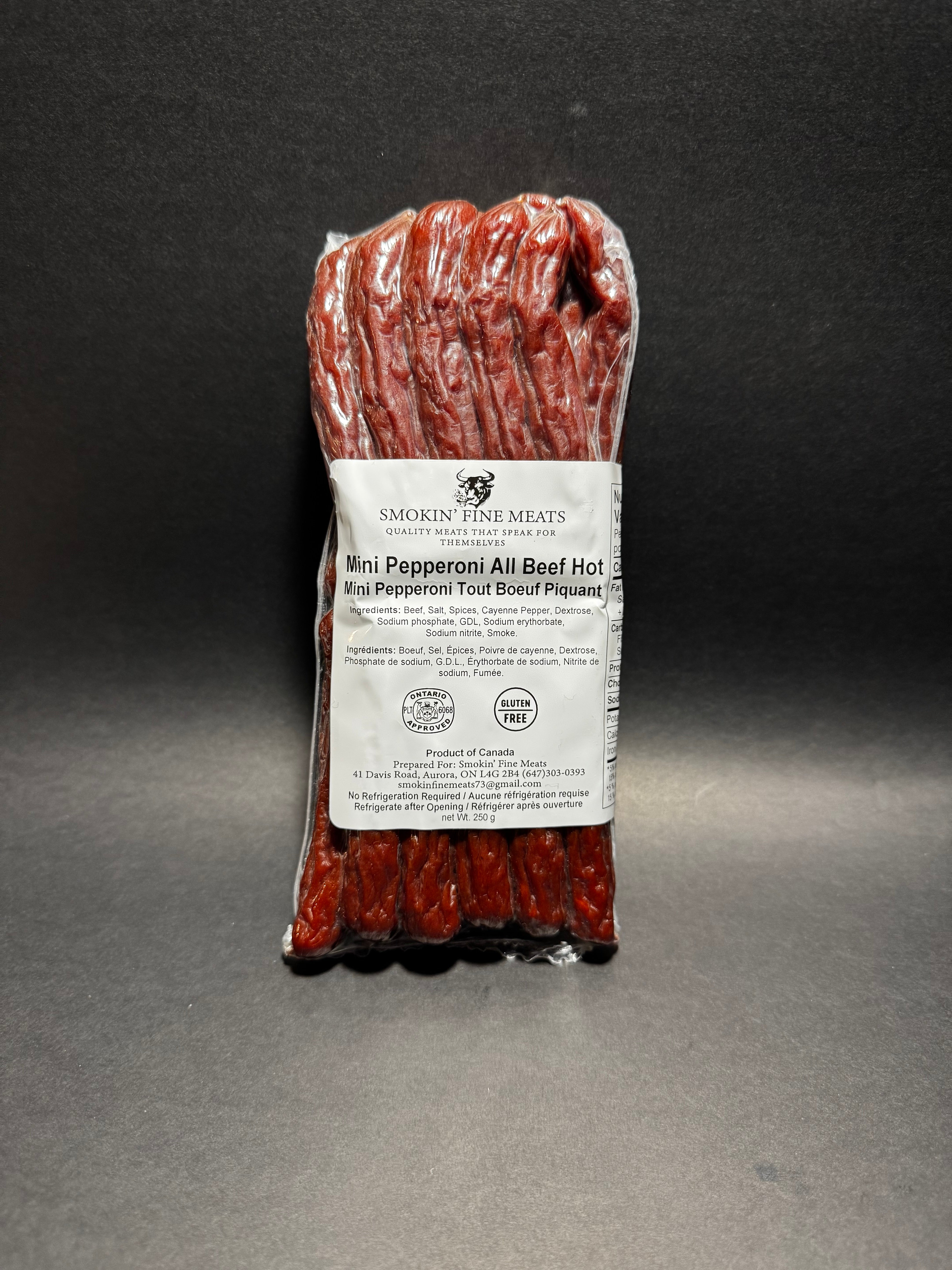 Hot Beef Pepperettes | Smokin' Fine Meats | Ontario, Canada